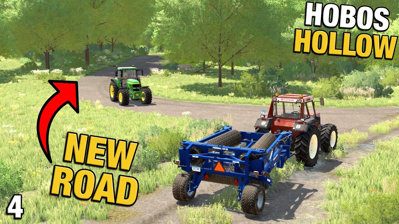 BUILDING A NEW ROAD TO THE YARD Hobos Hollow X4 FS22 Ep 4 - YouTube