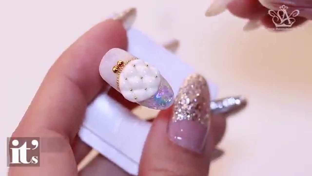 [IT's nail 7화] 엠보 퀄팅백네일 / Quilting bag embossed nail - YouTube