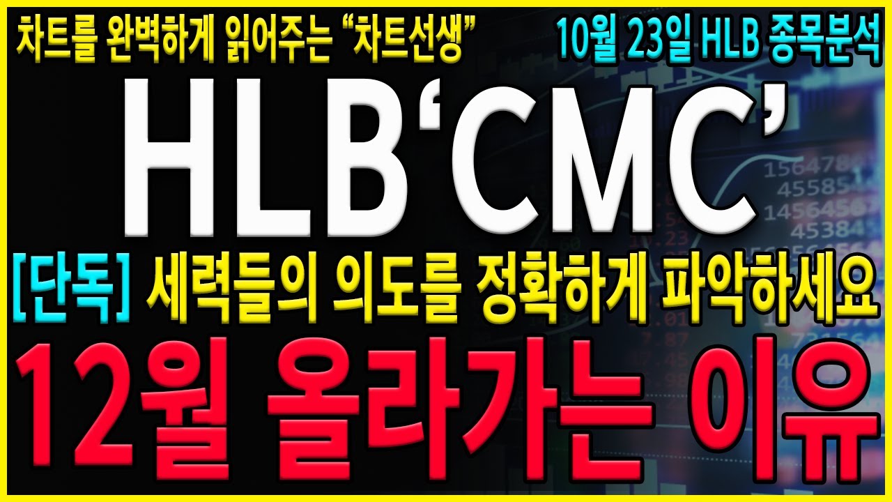 [HLB 에이치엘비] "긴급" 12월에 급등 할 수 있는 진짜 이유가 있습니다! 세력들의 의도를 정확하게 파악하자! 고의적인 이탈 후 반등흐름 발생 #hlb#hlb목표가 ...