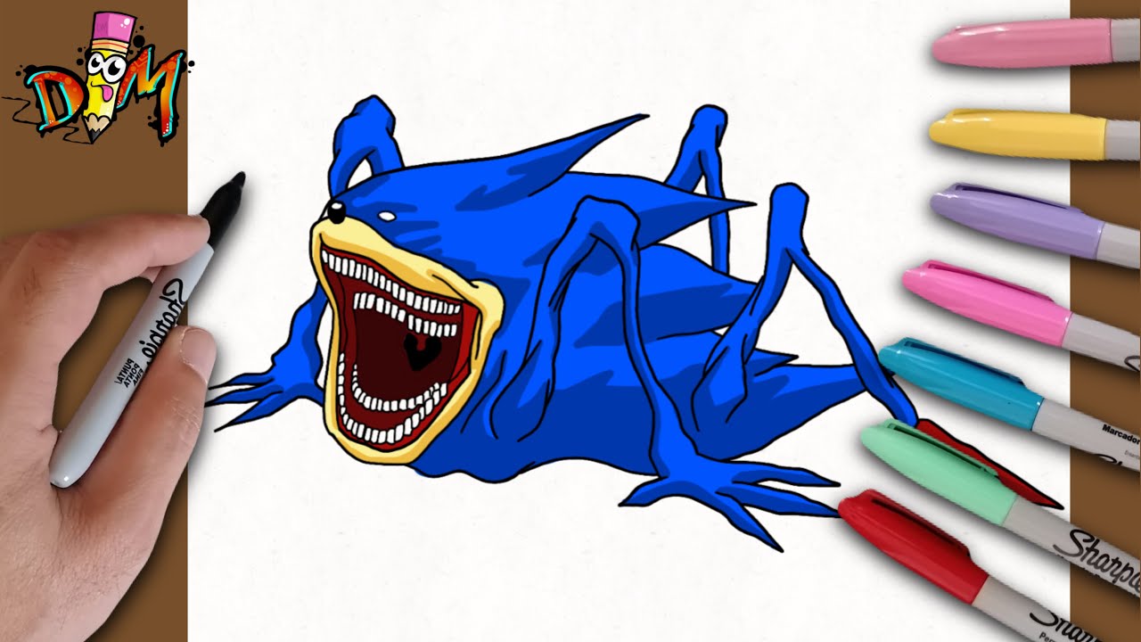 Como Desenhar o Shin Sonic Tapes | how to draw sonic tapes - YouTube