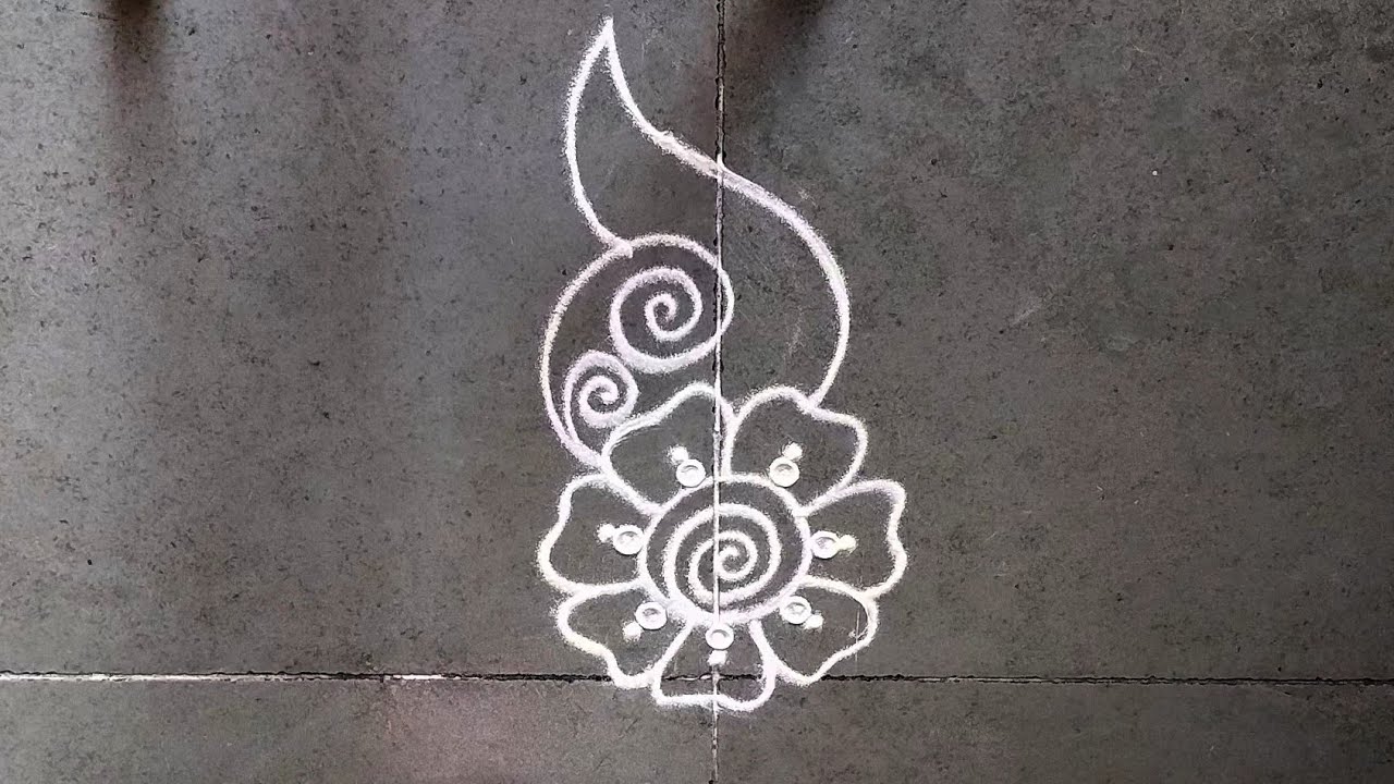 Easy freehand rangoli designs|daily freehand muggulu|simple freehand ...