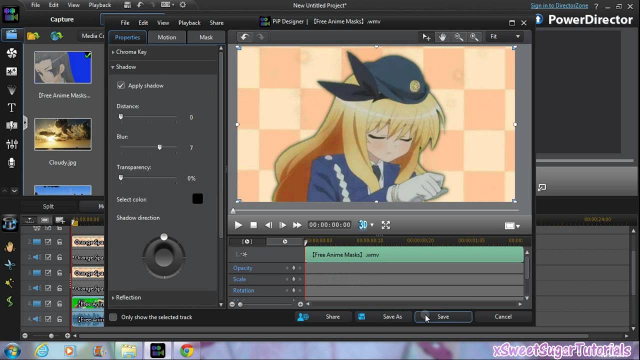 Power Director 11 Tutorial: Candy Style Effect 3 - YouTube