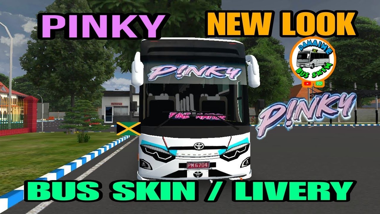 PINKY BUS SKIN NEW LOOK // COASTER BUS G4 LIVERY FOR BUS SIMULATOR ...
