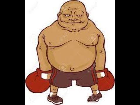 Two fatty boxer practices. - YouTube