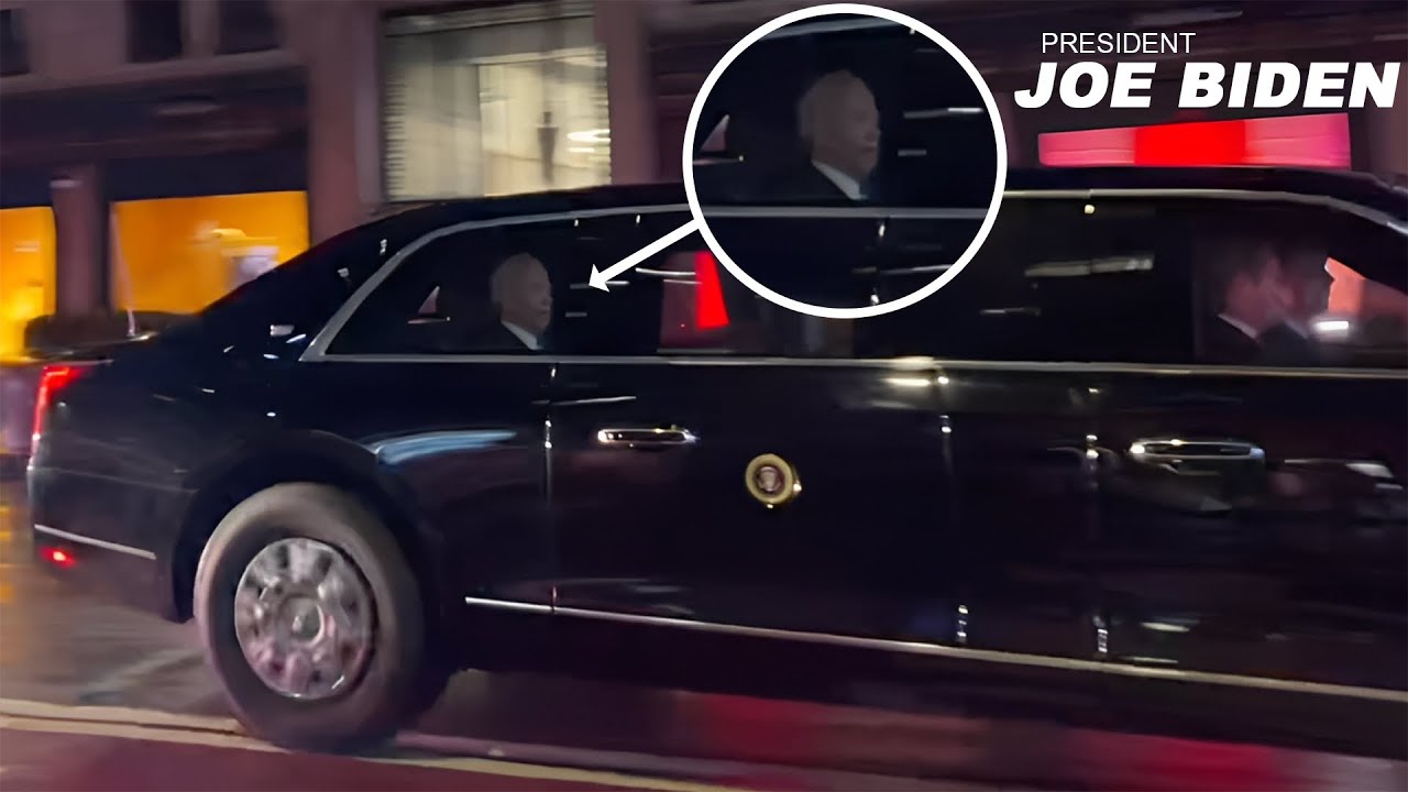 United States President Biden Presidential Motorcade with The Beast ...