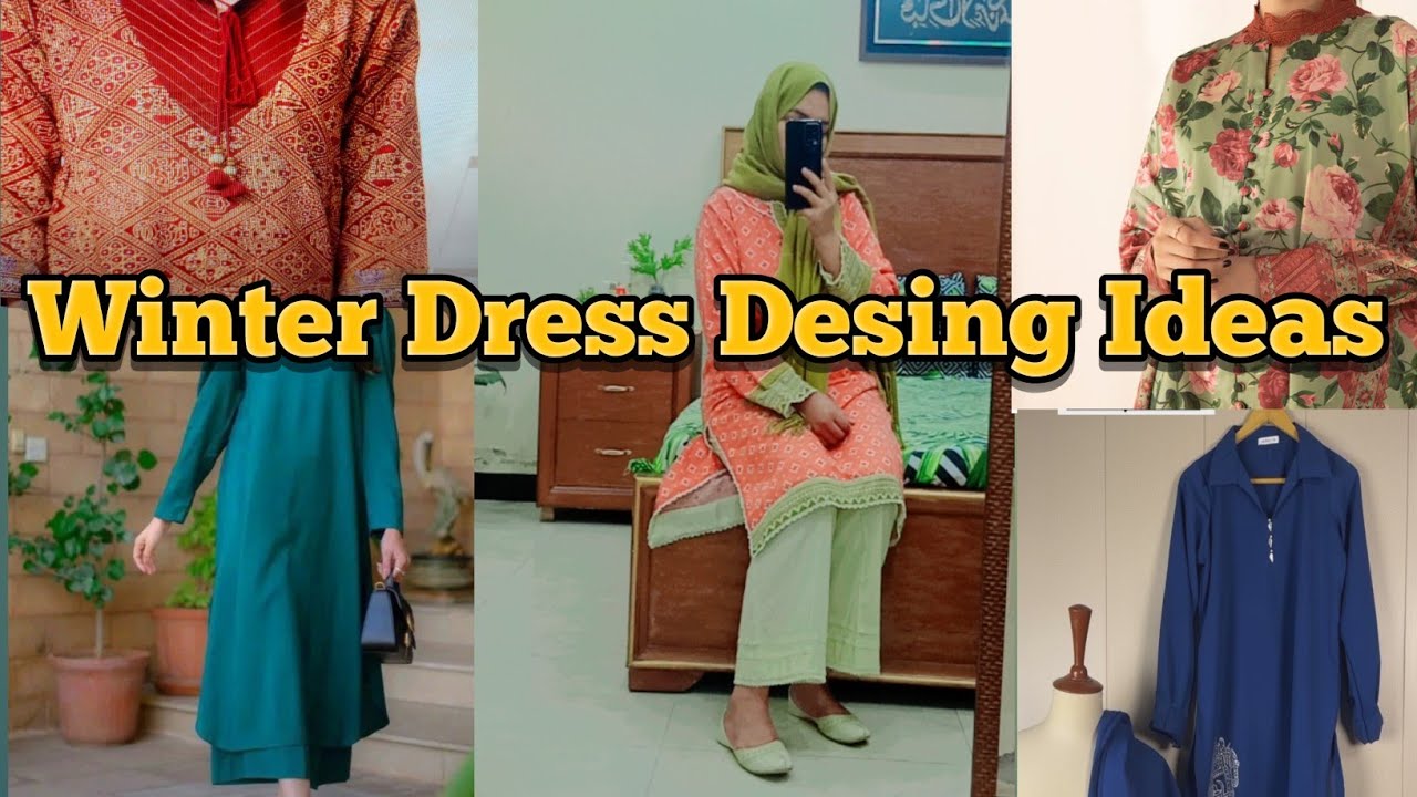 Latest Winter Wear Dress Designing Ideas || Ladies Stylish Winter Dress ...