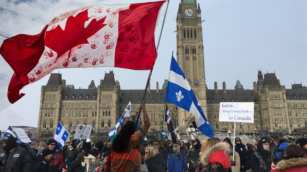 CANADIANS UNITE FOR FREEDOM - Canada Freedom Convoy - Dégénération ...