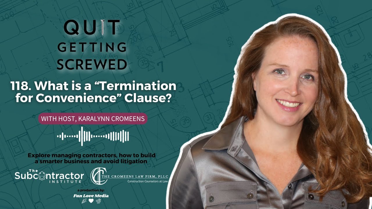 Episode 118: What is a “Termination for Convenience” Clause? - YouTube