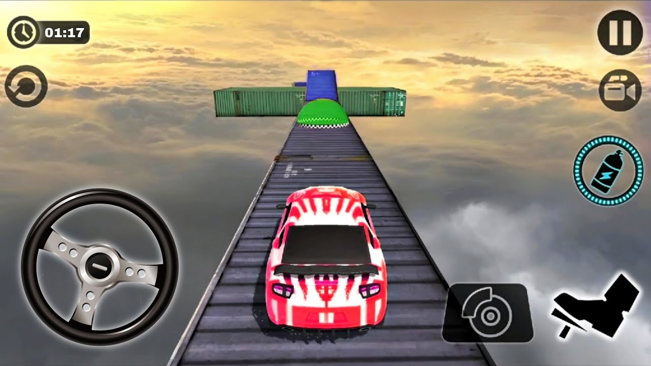 Mega Sky Ramp Car Stunts - Ramp Car Stunts - Android Gameplay - YouTube