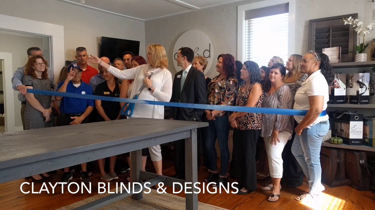 Clayton Blinds & Designs Ribbon Cutting Celebration - YouTube