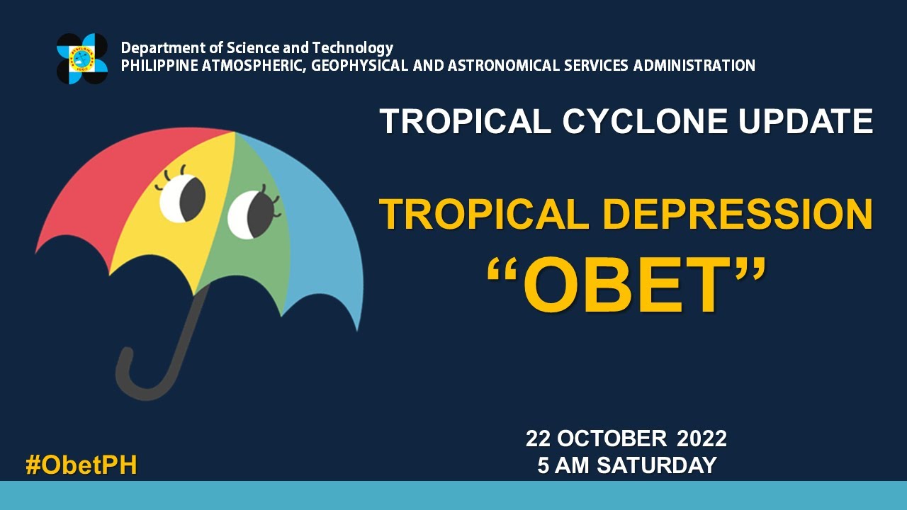 Tropical Cyclone Update: Tropical Depression "OBET" Update Saturday 5AM ...