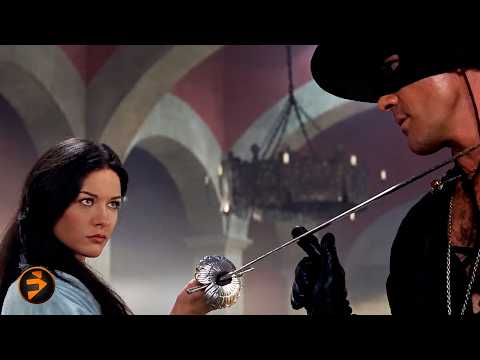 Zorro Pushes His Luck… Elena Turns It Into A Duel | The Mask Of Zorro
