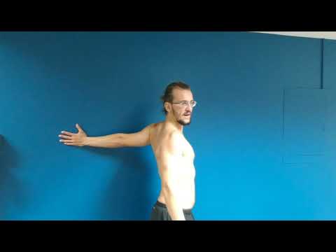 alongamento do peito na parede (braço esticado) - YouTube