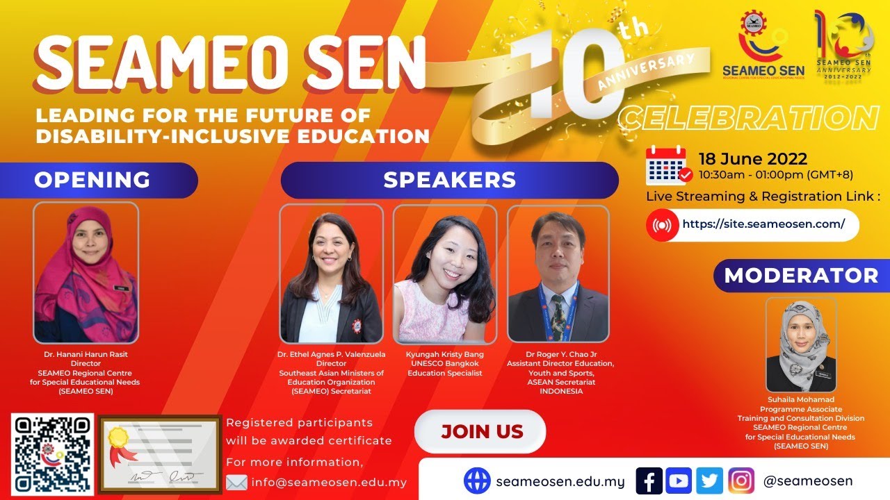 SEAMEO SEN 10th Anniversary Celebration - YouTube