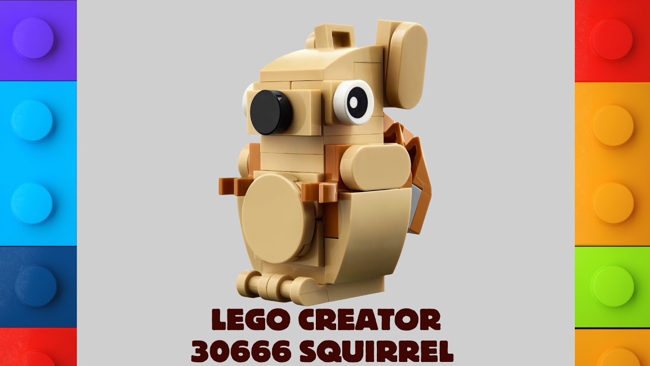 Squirrel with Lego Bricks Instructions step by step - YouTube