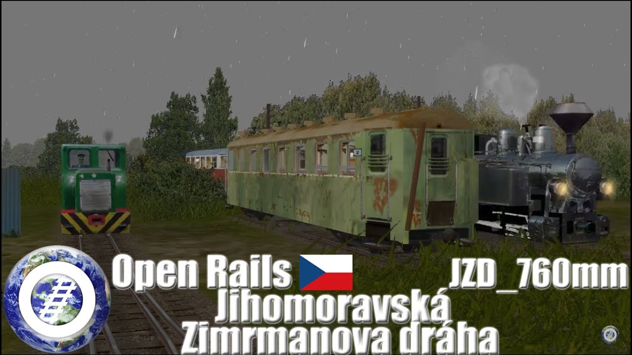 Open Rails - Narrow gauge czech route - Jihomoravská Zimrmanova dráha ...