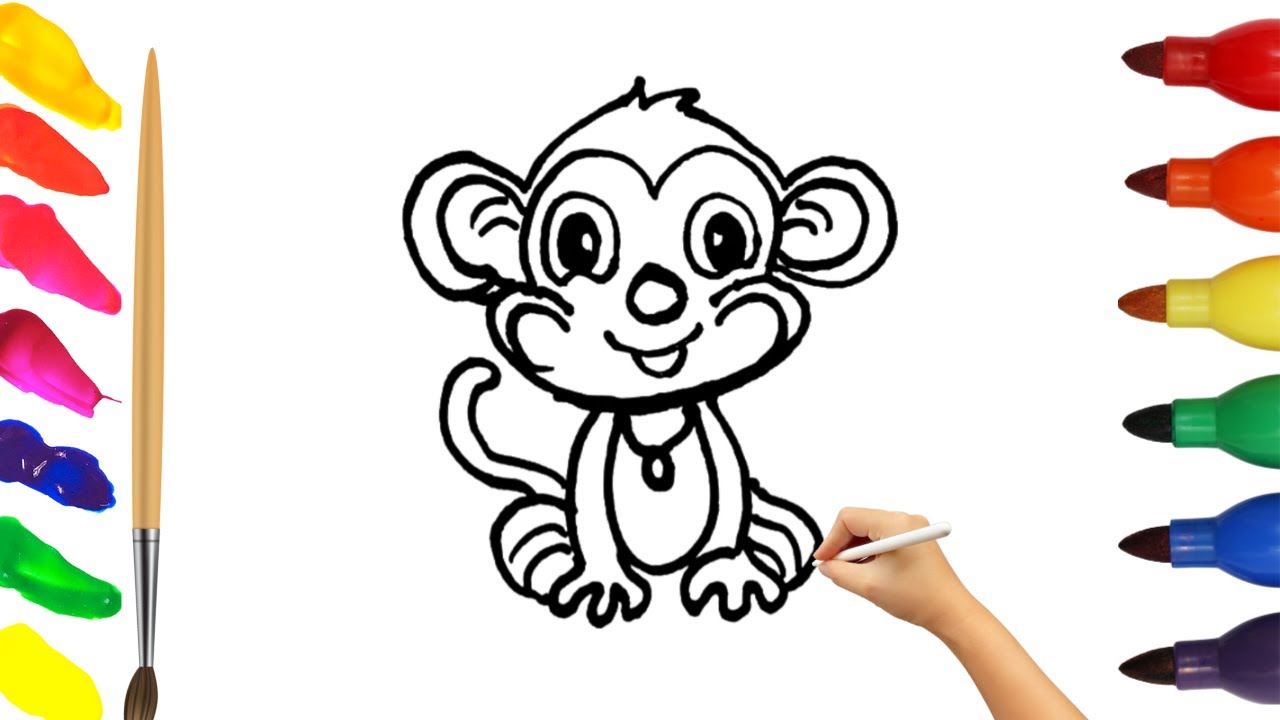 How to Draw a Monkey step by step | como desenhar um macaco - YouTube