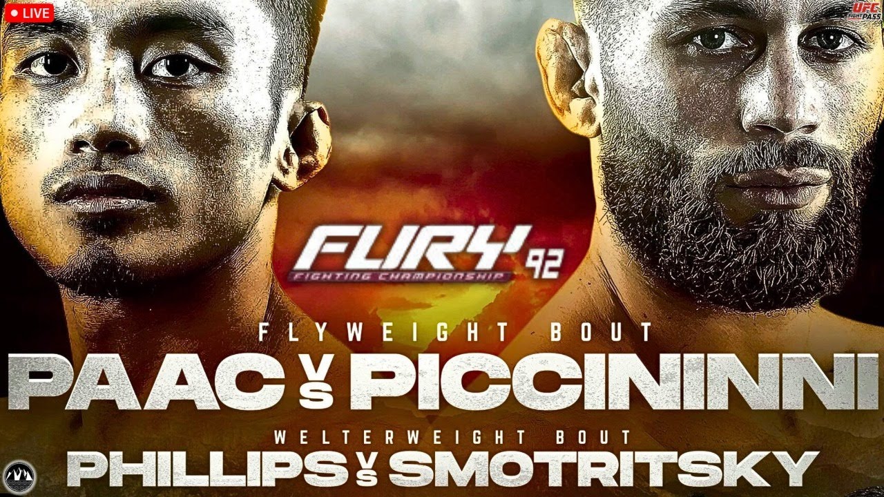Fury FC 92: Pa-ac vs. Piccininni | LIVE STREAM MMA FIGHT COMPANION Fury ...