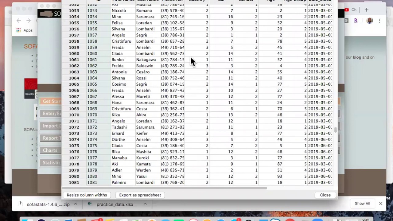 Getting Data to SOFA Statistics - YouTube