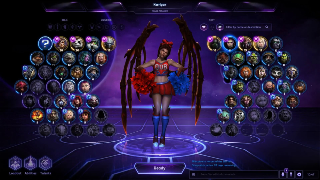 Kerrigan's Cheerleader skin in Heroes of the Storm - YouTube