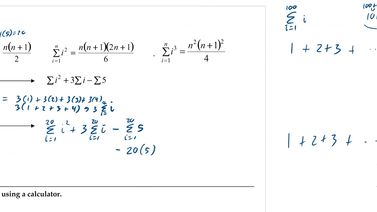11 1d sigma series notation tricks and formulas - YouTube