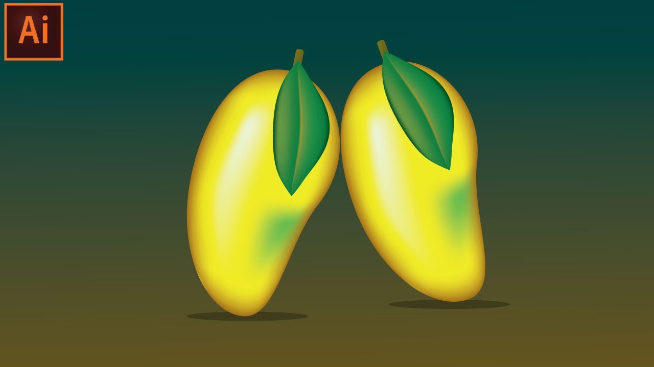 How to Make a Mango in Adobe Illustrator - Mesh Tool Tutorial in ...