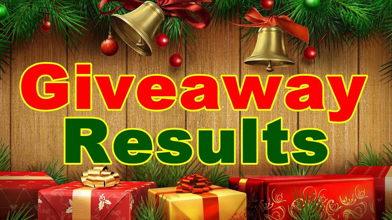 Giveaway Results !!! | Congratulations | More Giveaways Coming Very ...