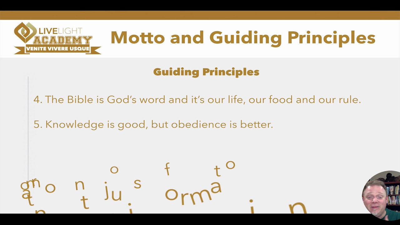 Motto and Guiding Principles of Live LIGHT Academy - YouTube