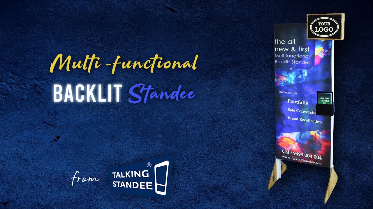Multifunctional Backlit Standee - from TalkingStandee - YouTube