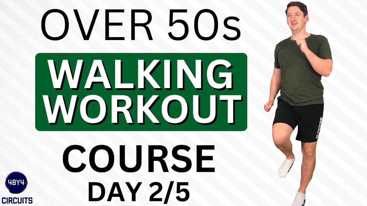 Over 50s Walking Workout | With Standing Abs Exercises | Day 2/5 - YouTube