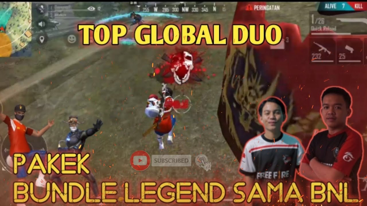top global duo free fire || BUNDLE LEGEND X BNL - YouTube