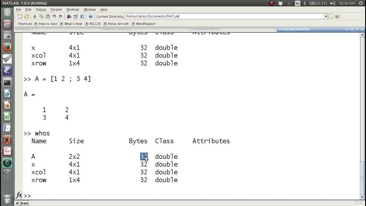 MATLAB Help - Inputting Arrays - YouTube