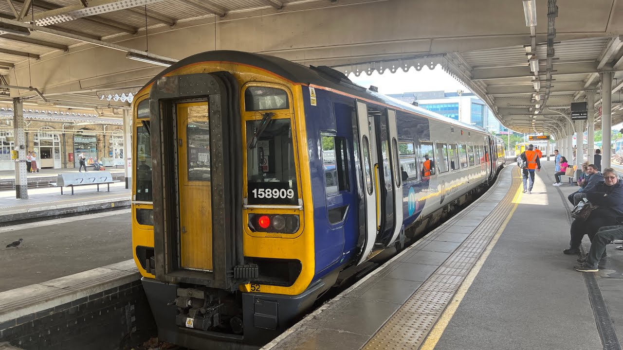Northern 158 Trains - Sheffield to Rotherham Central Rail Ride - YouTube