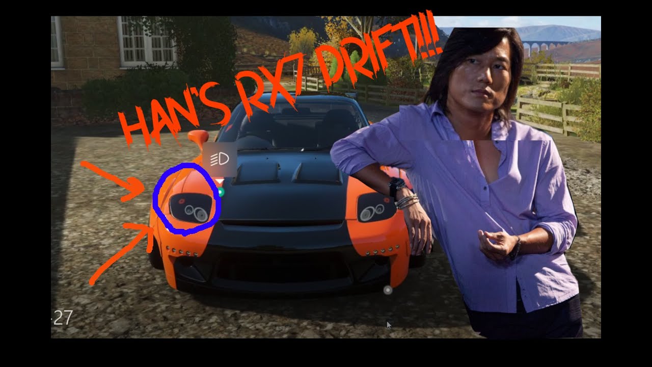 HAN RESSURECTED in FH4, drifts his RX7 like in tokyo drift -(keyboard ...
