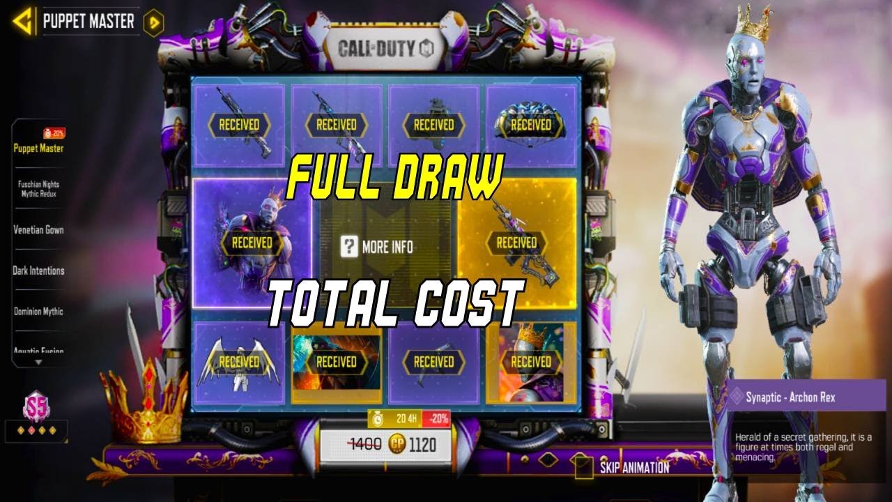 Buying Full Puppet Master Draw in COD Mobile | Legendary Bruen Mk9 ...