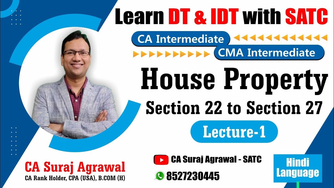 House Property | Lecture 1 | Income Tax | Direct Tax | Section 22 to ...