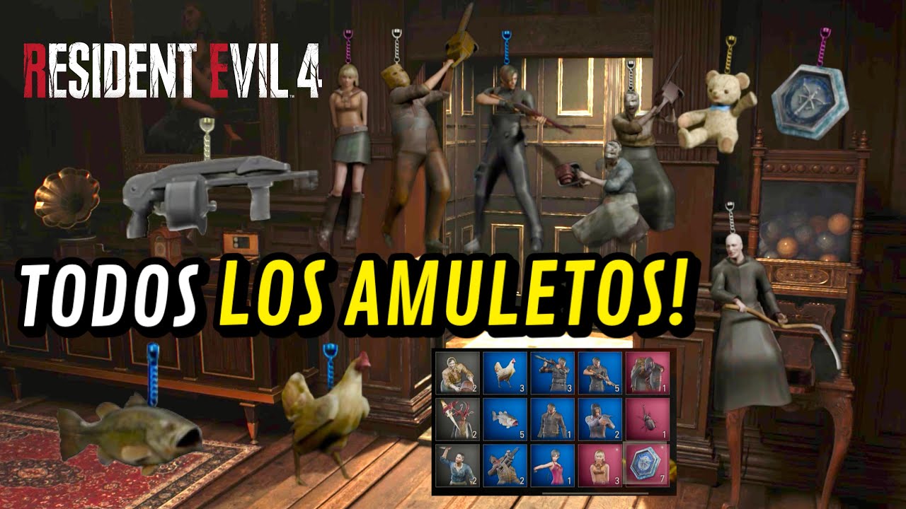TODOS LOS AMULETOS en Resident Evil 4 Remake - All charms RE4 # ...