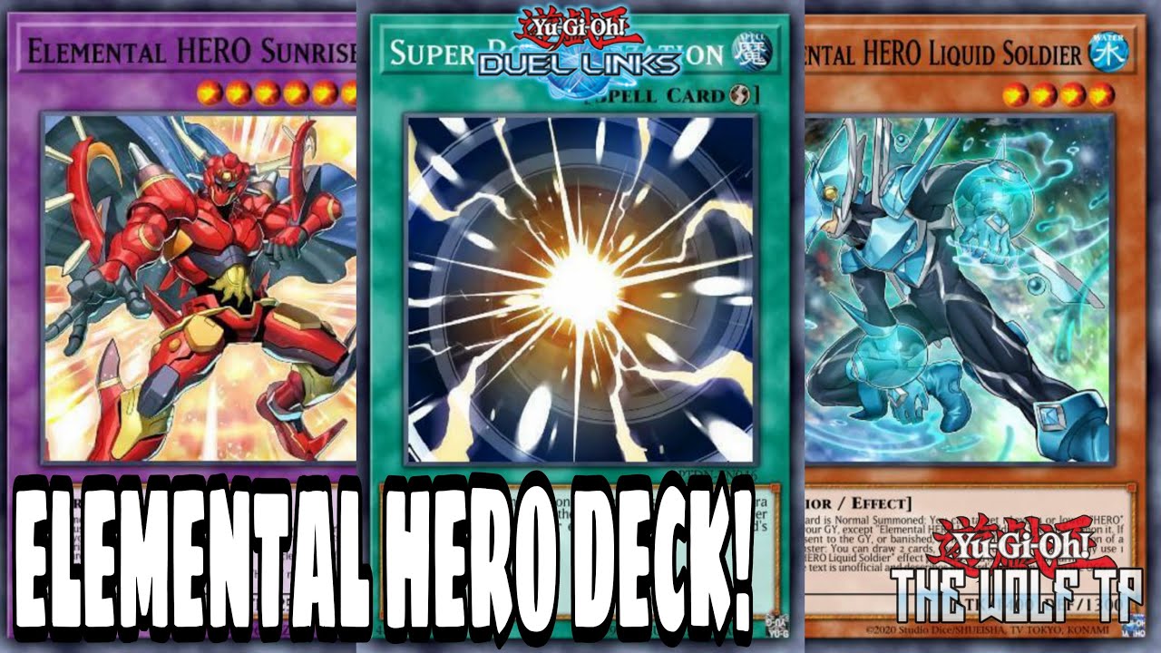 ELEMENTAL HERO DECK! | FUSION HEROES | - [ Yu-Gi-Oh! Duel Links ] - YouTube