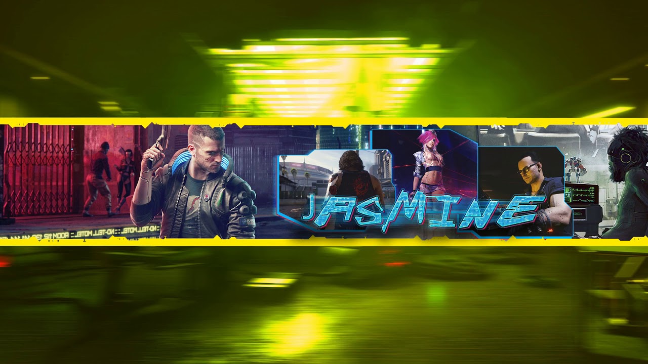CYBERPUNK 2077 YOUTUBE BANNER TEMPLATE FREE DOWNLOAD LINK | PSD + FONT ...