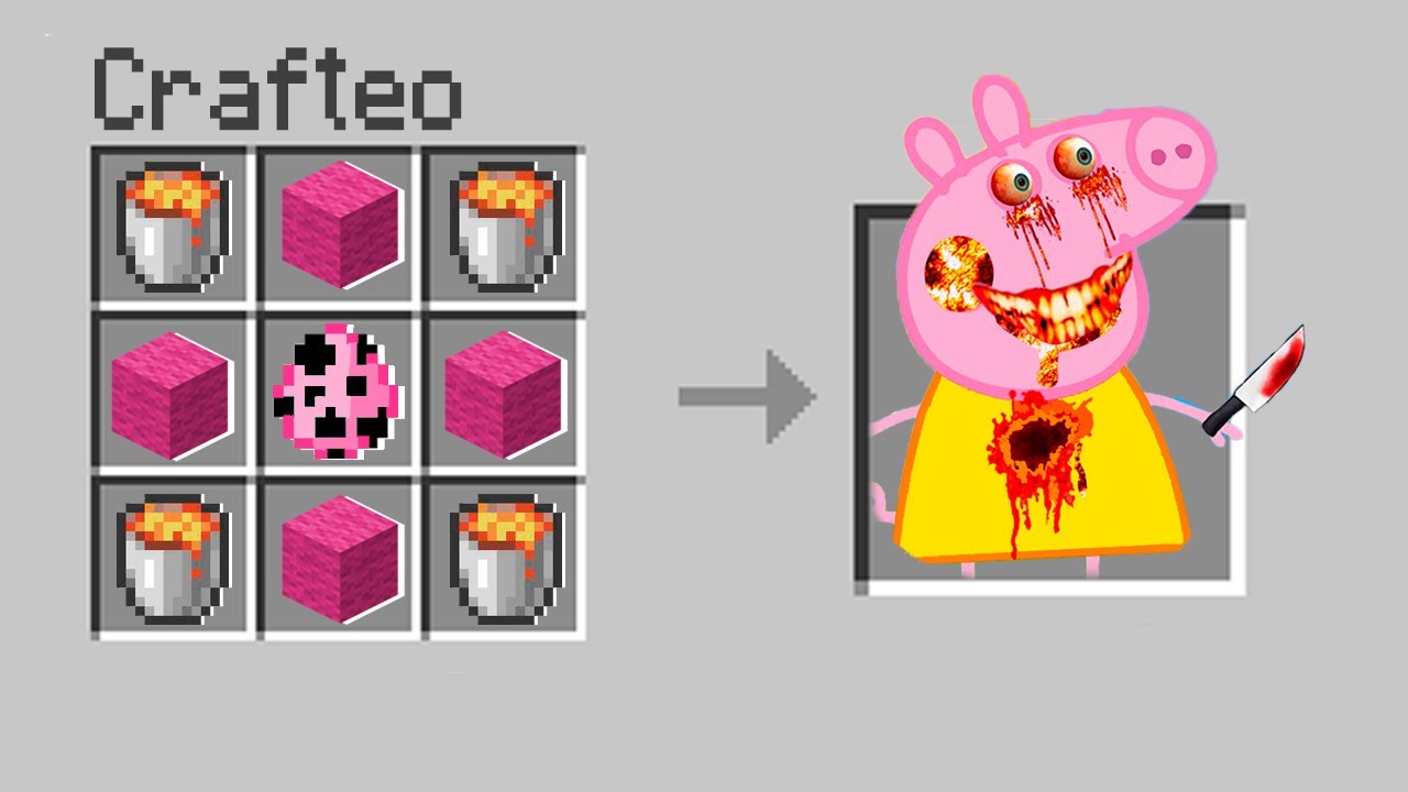 ¿Cómo Craftear a Peppa Pig de Lava en Minecraft? - YouTube