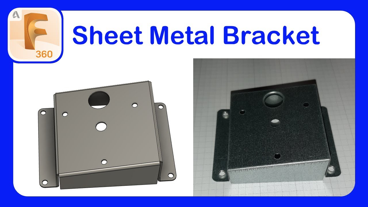 How To Model A Sheet Metal Bracket with Fusion 360 #Fusion360 # ...
