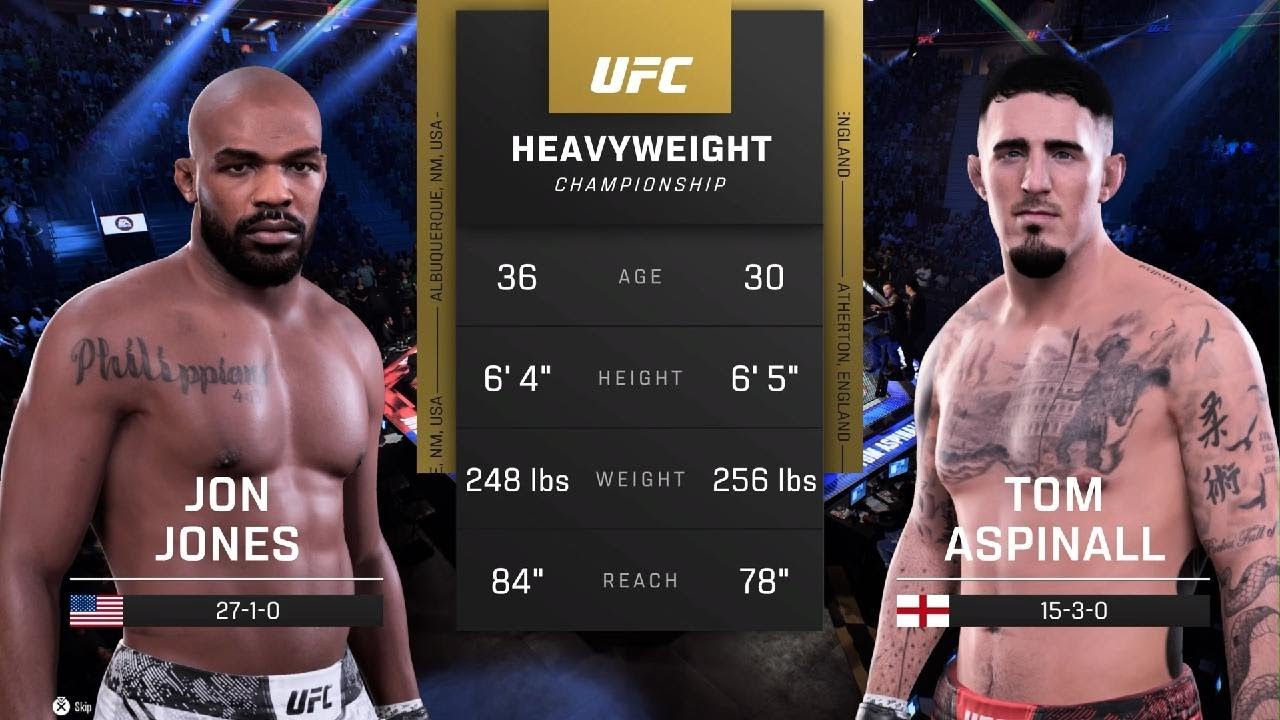 Will Jon Jones Continue to DUCK Tom Aspinall? Not In This Simulation ...