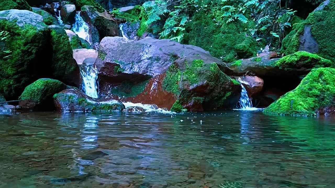 Soothing Piano & Waterfall Sounds | Gentle Music for Relaxation, Meditation, or Deep Sleep - YouTube