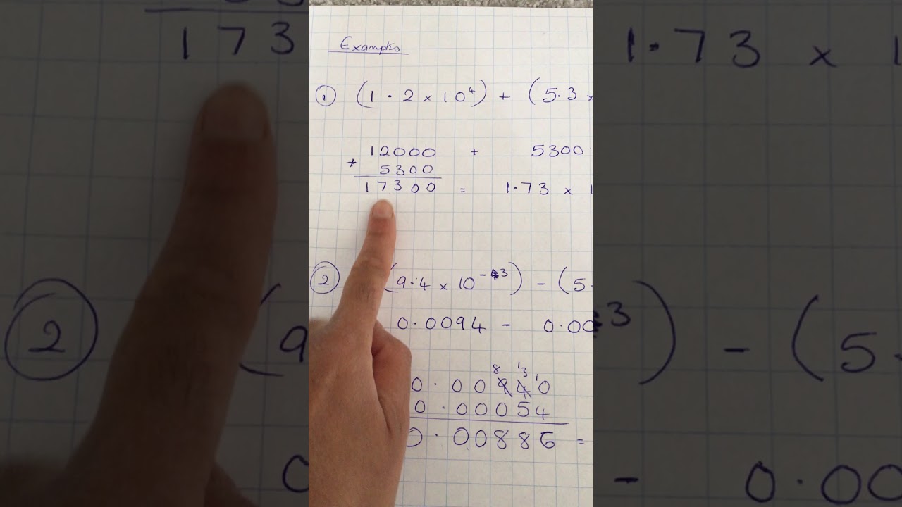 Adding And Subtracting Standard Form YouTube Adding And Subtracting Standard Form YouTube