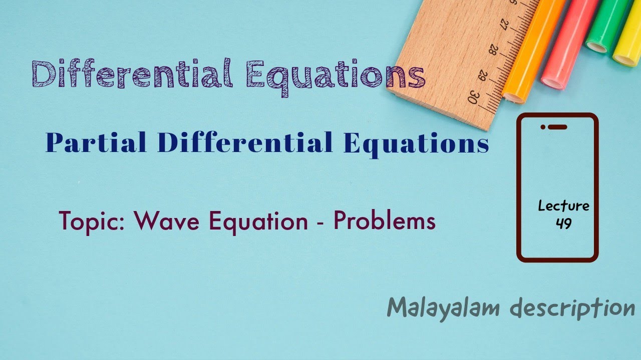 Differential Equations|| PDE||Wave Equation_Problems - YouTube