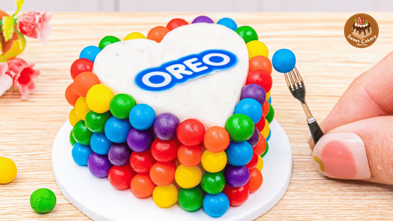 Rainbow OREO Cake | Satisfying Miniature Rainbow Chocolate Cake Recipe ...