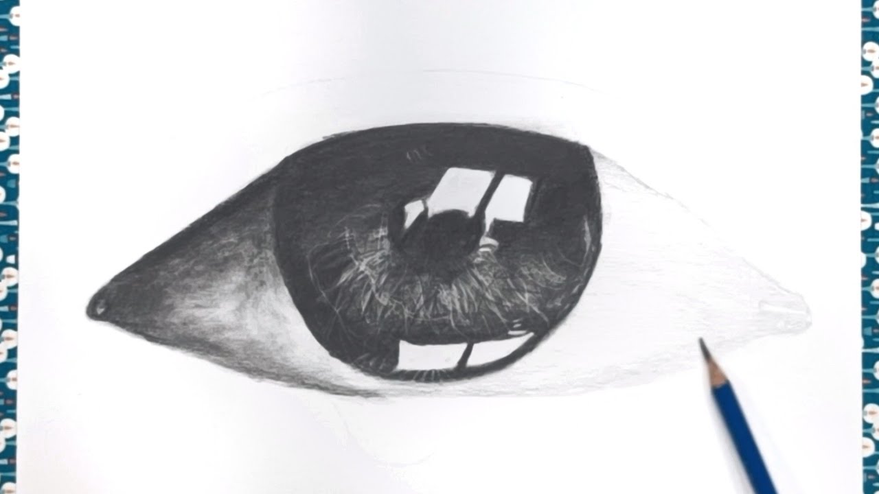 Drawing human eye with steadtler pencils | Realistic Eye | - YouTube