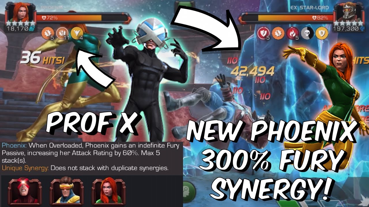 New Phoenix 300% Fury Synergy with Professor X! - First Look & Testing ...