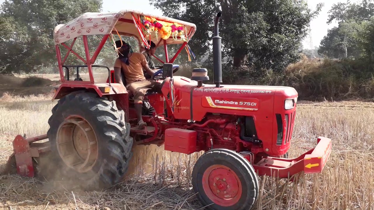 Mahindra Tractor 575 ke sath oto vator Judai - YouTube