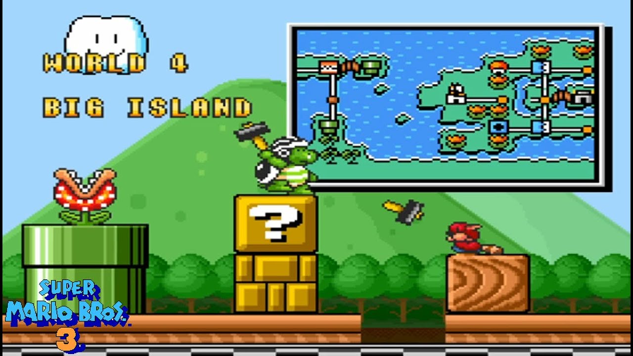 Super Mario Bros. 3 | Mundo 4: Giant Land | Entre Gigantes - YouTube